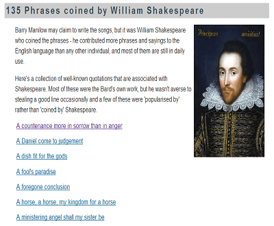 William Shakespeare in ESL/EFL « CHESTNUT ESL/EFL