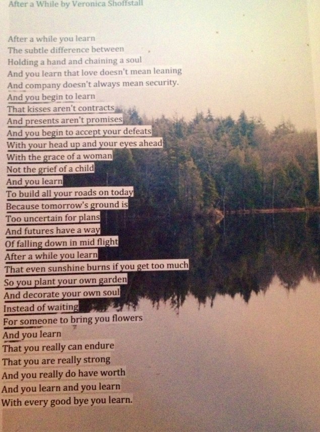 Poetry Reading: After A While… « CHESTNUT ESL/EFL